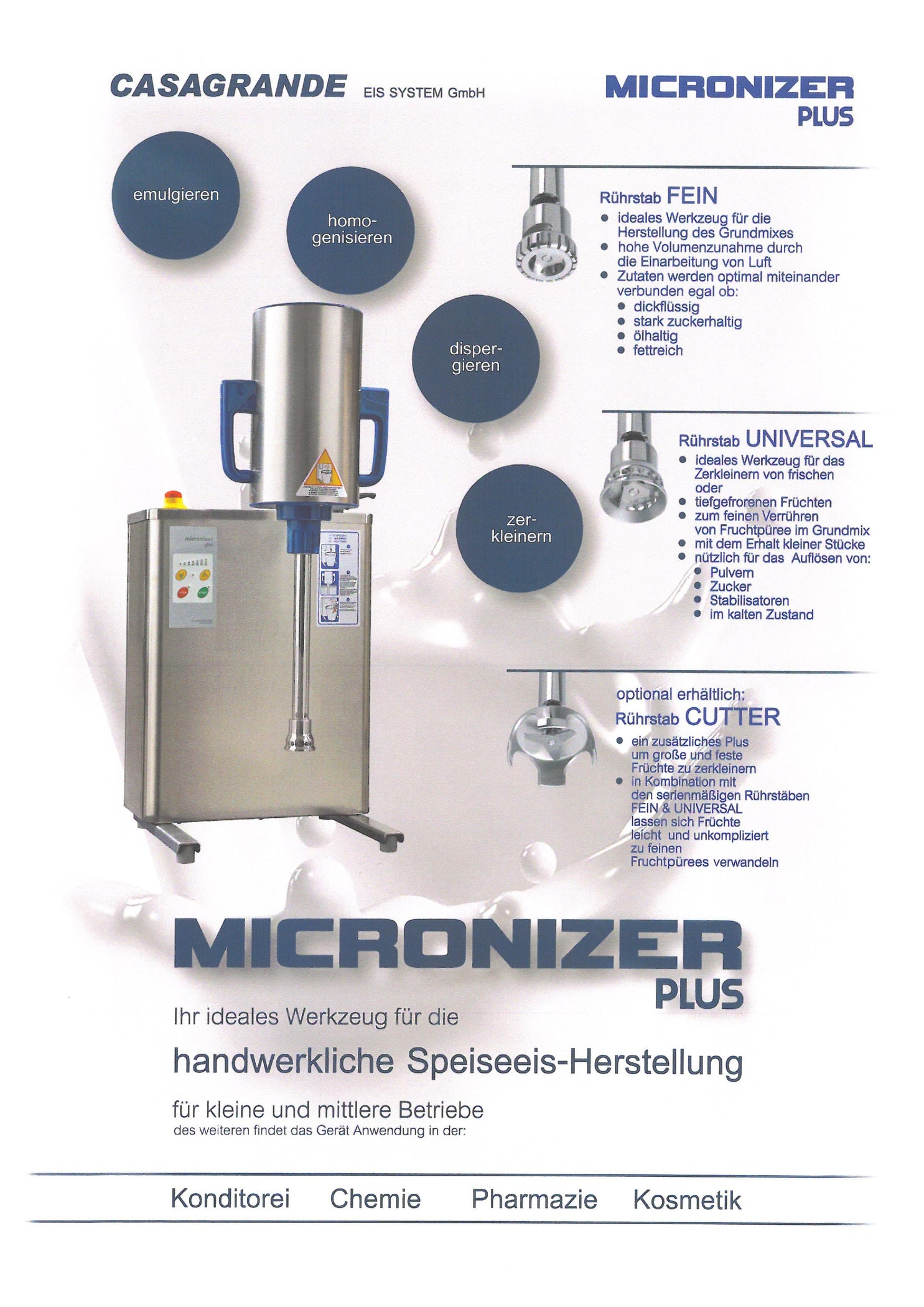 Casagrande Micronizer Plus | Mix- und Emulgiergerät inkl. 2 Mixstäbe — krae-shop.com